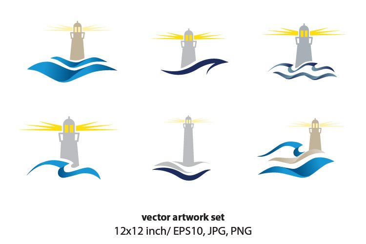 LIGHTHOUSE - VECTOR ARTWORK SET (912482) | Vectors | Design Bundles