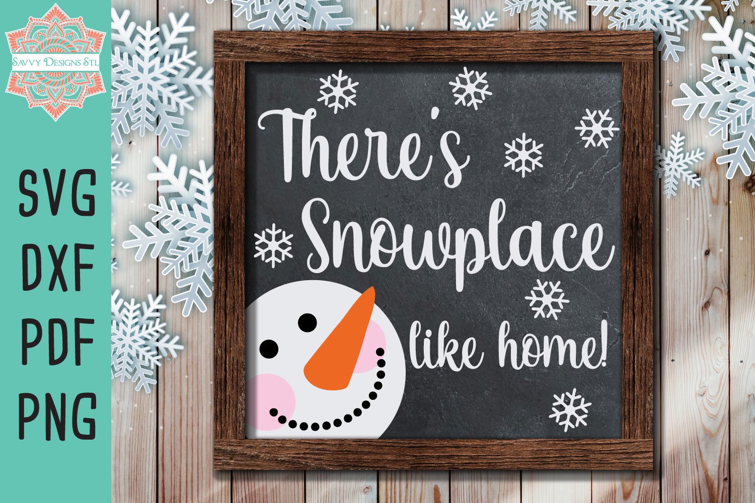 There's Snowplace Like Home Snowman Cut File (1097835) | Cut Files ...