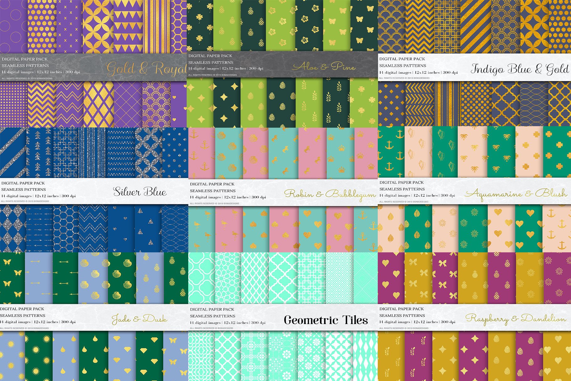 Seamless Patterns Bundle (577307) | Patterns | Design Bundles