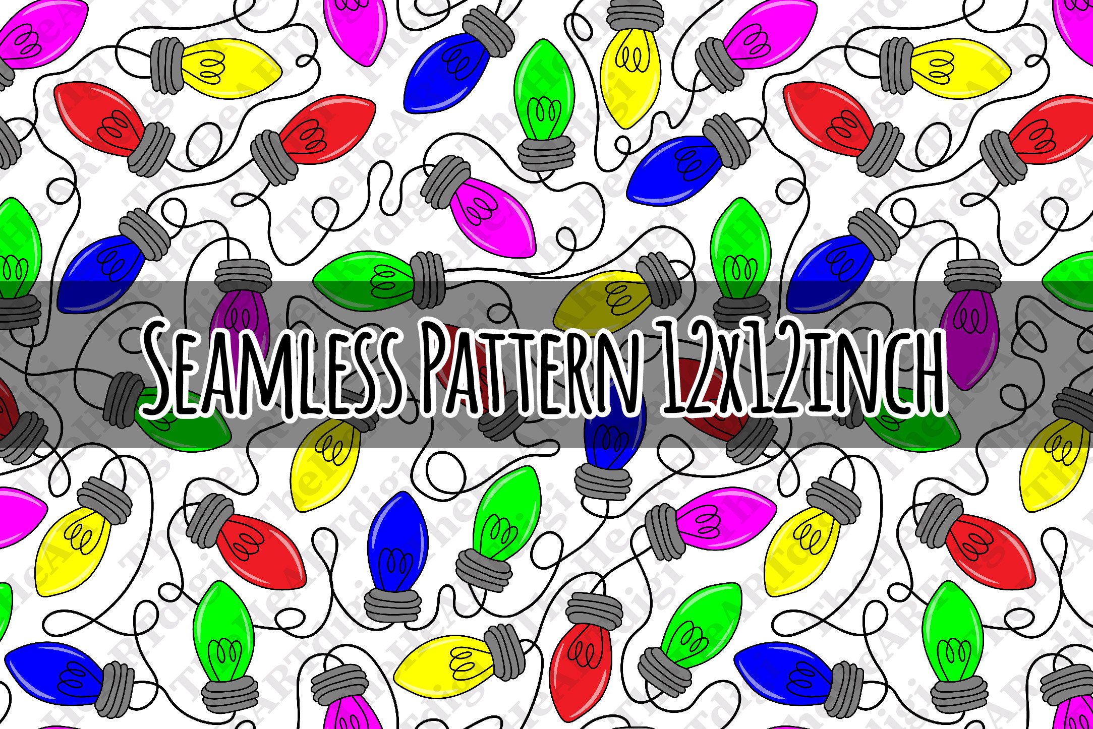 Christmas Lights Pattern Background