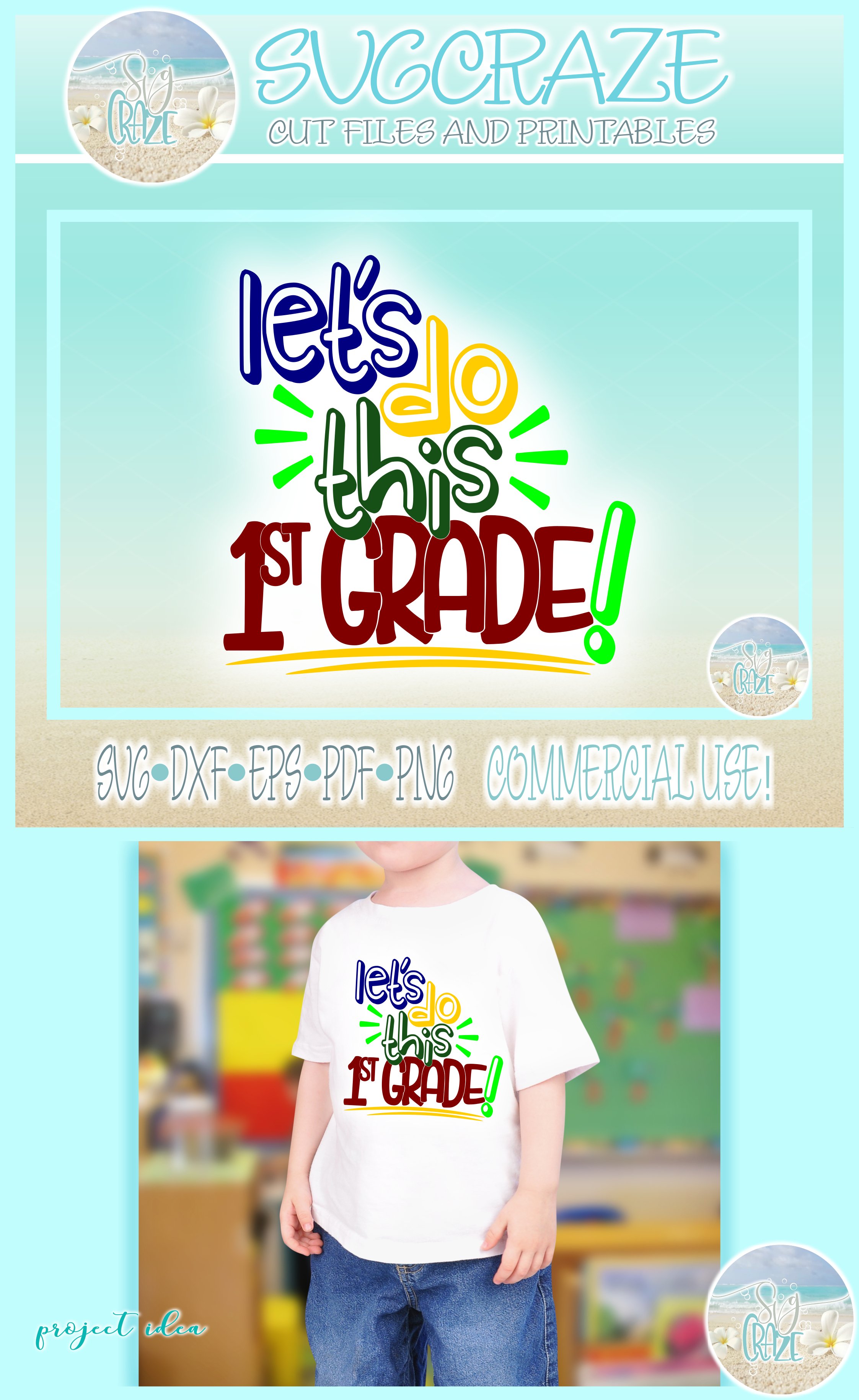 Back to School Let's Do This 1st Grade Quote SVG (303282) | SVGs ...