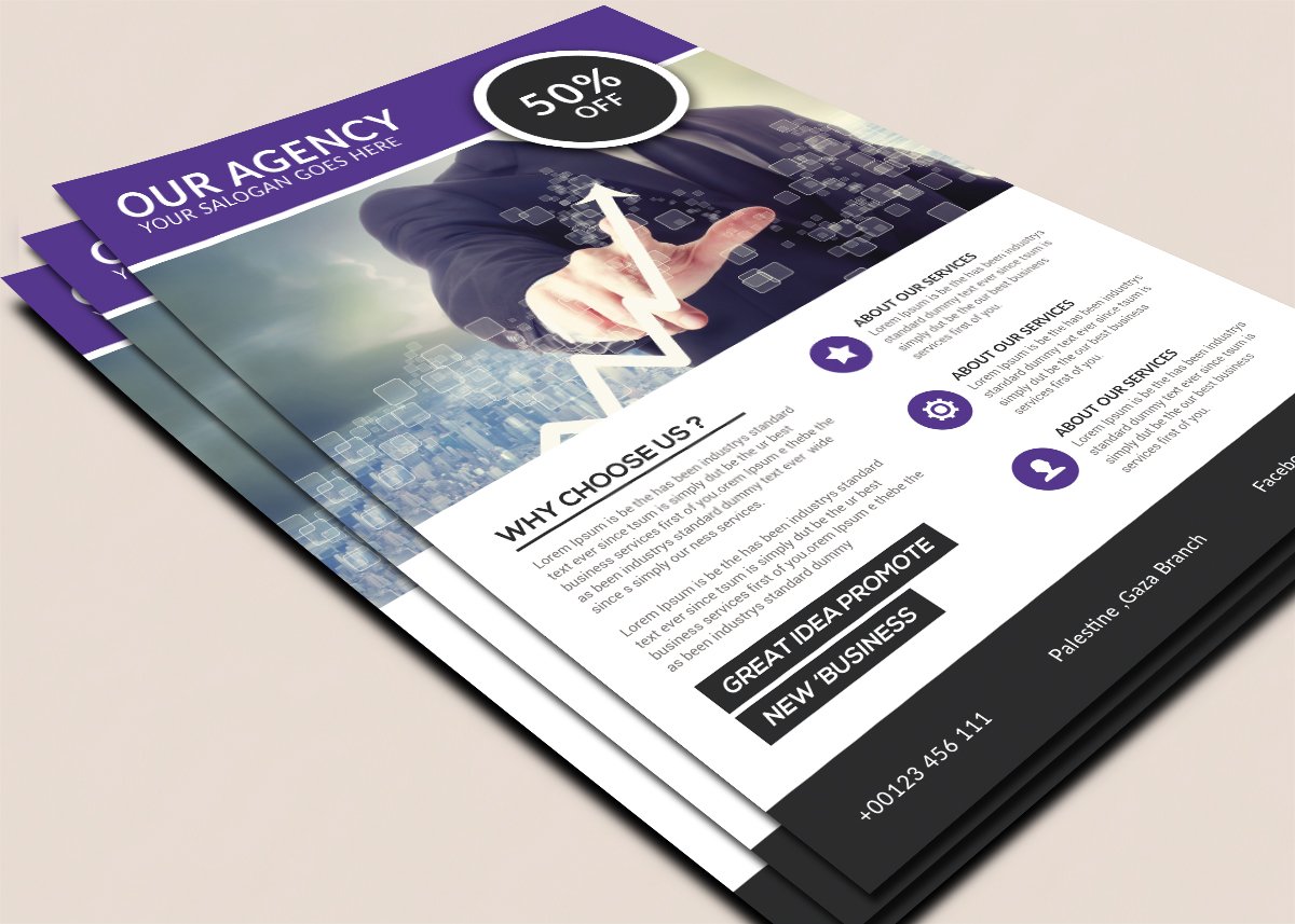 Agency Flyer (98135) | Flyers | Design Bundles