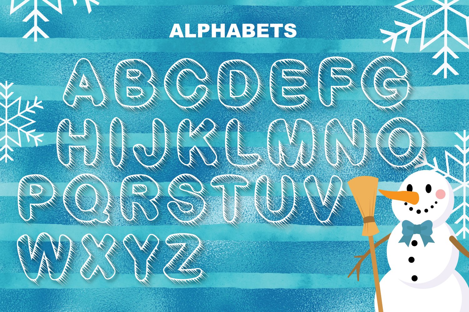 Freezed - Super Cold Winter Font (861449) | Themed | Font Bundles