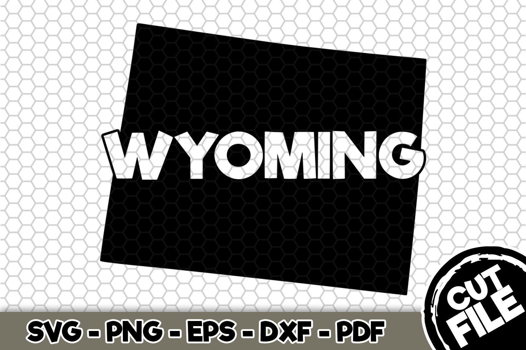 Wyoming State Name - SVG Cut File n899 (1268236) | SVGs | Design Bundles