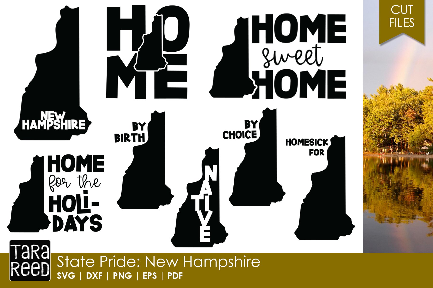 New Hampshire SVG and Cut Files for Crafters (174226) | Cut Files ...