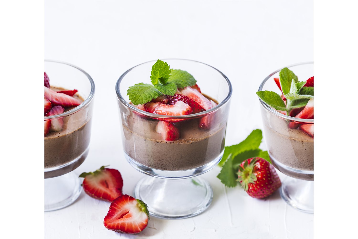 Chocolate Panna Cotta with strawberries. (636248) | Food and Drink ...