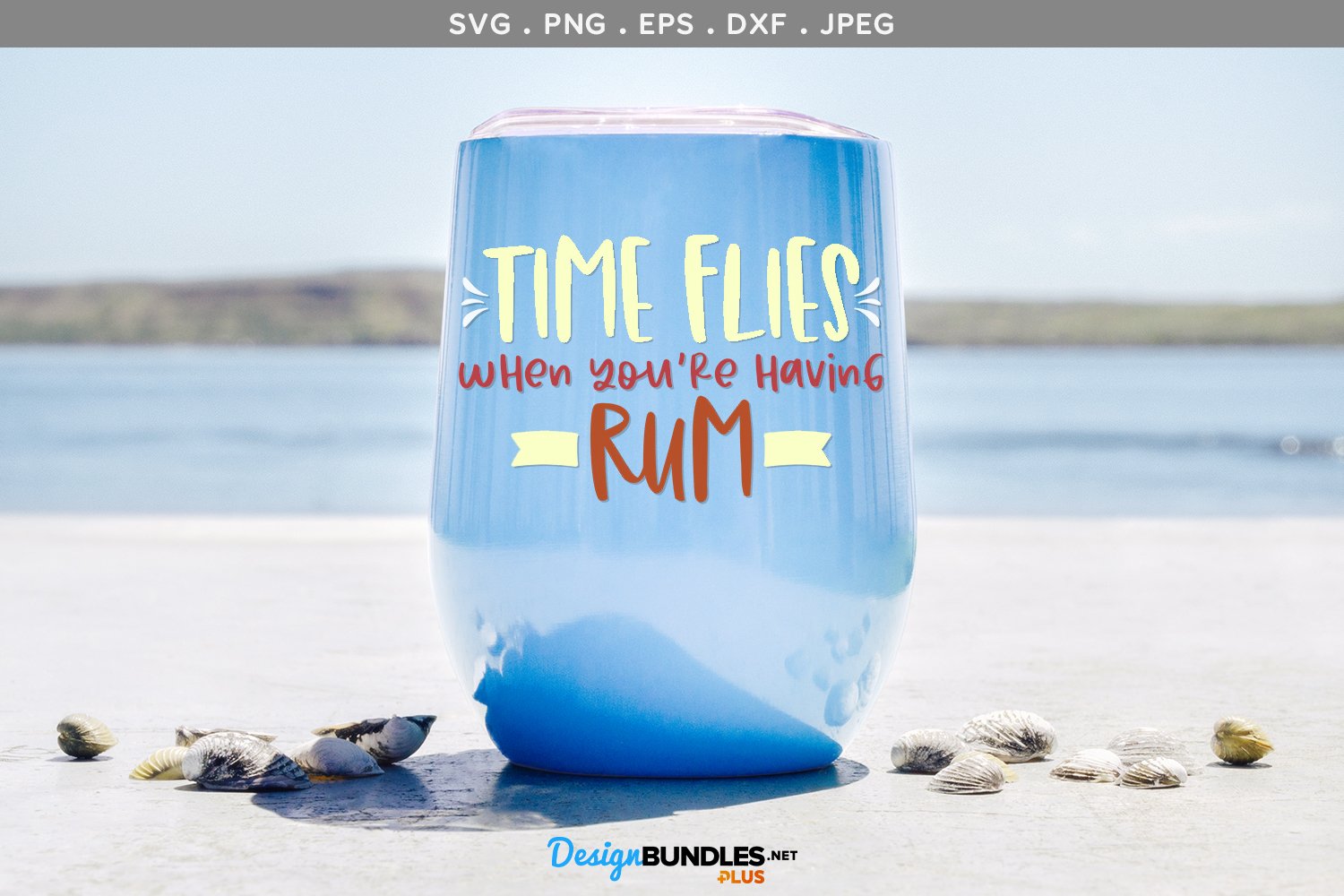 Time flies when you're having rum - svg file, printable