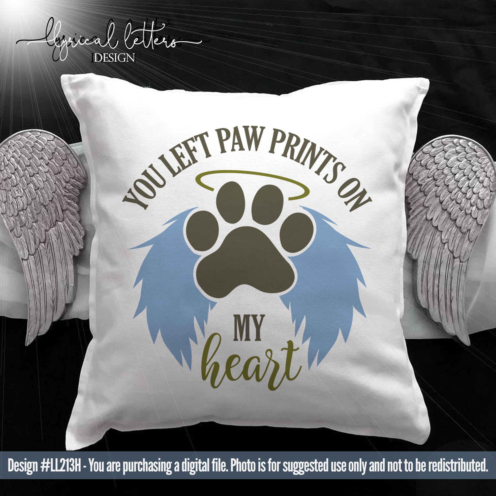 You Left Paw Prints on My Heart DOG SVG Cut File LL213H (110143) | Cut ...