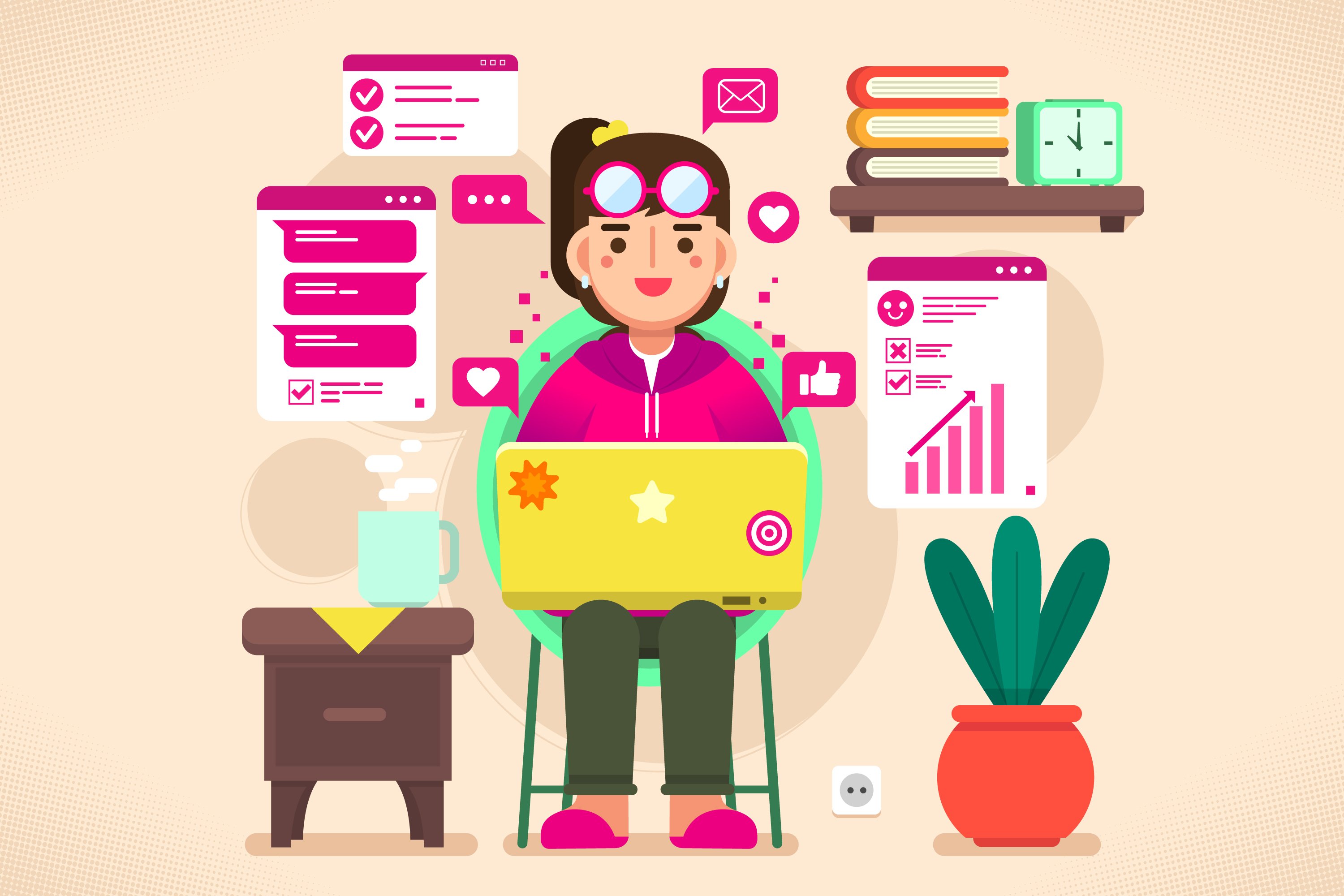 Telecommuting concept