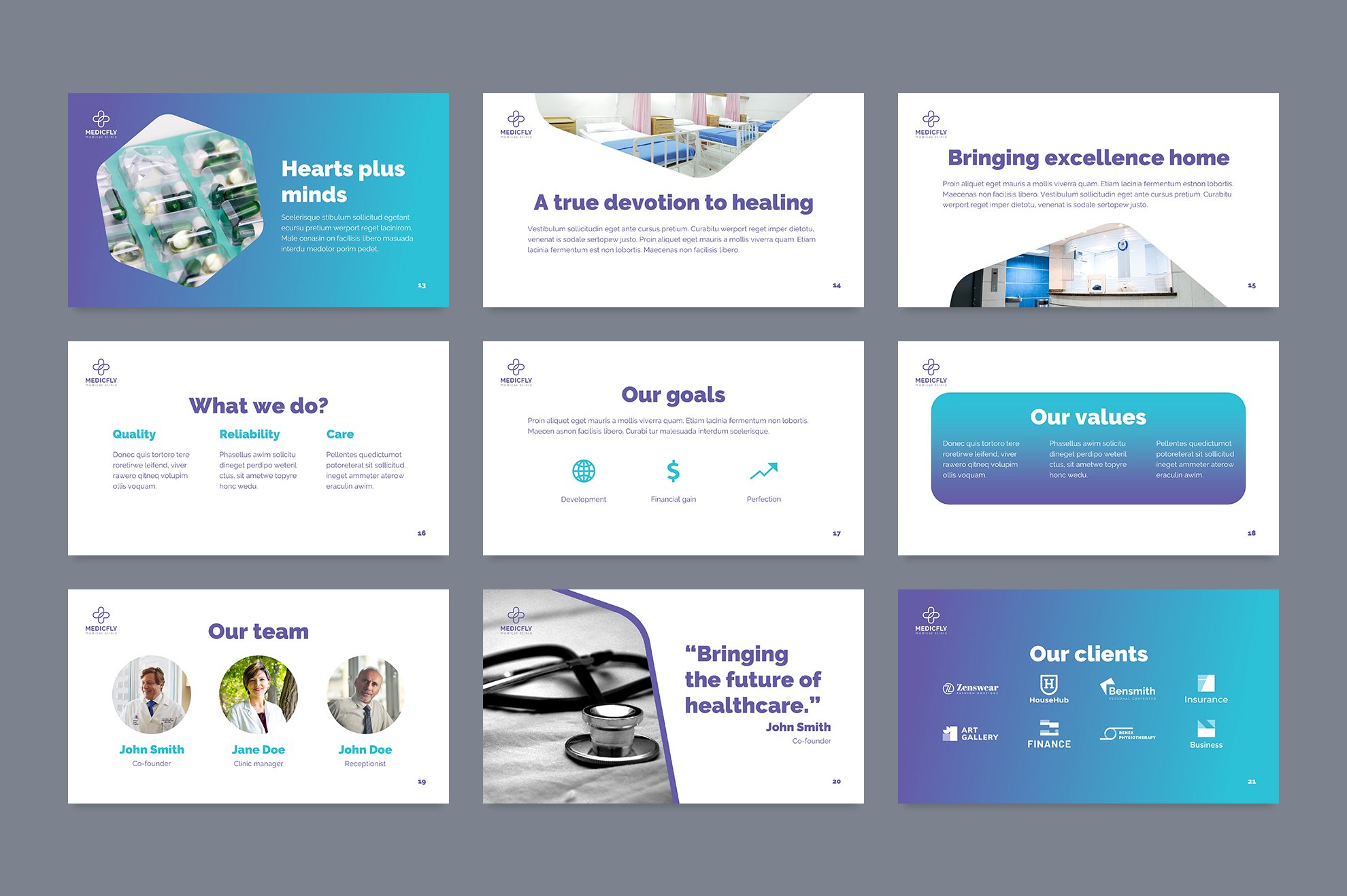 Medical Clinic Presentation PowerPoint Template (594243) | Powerpoint ...