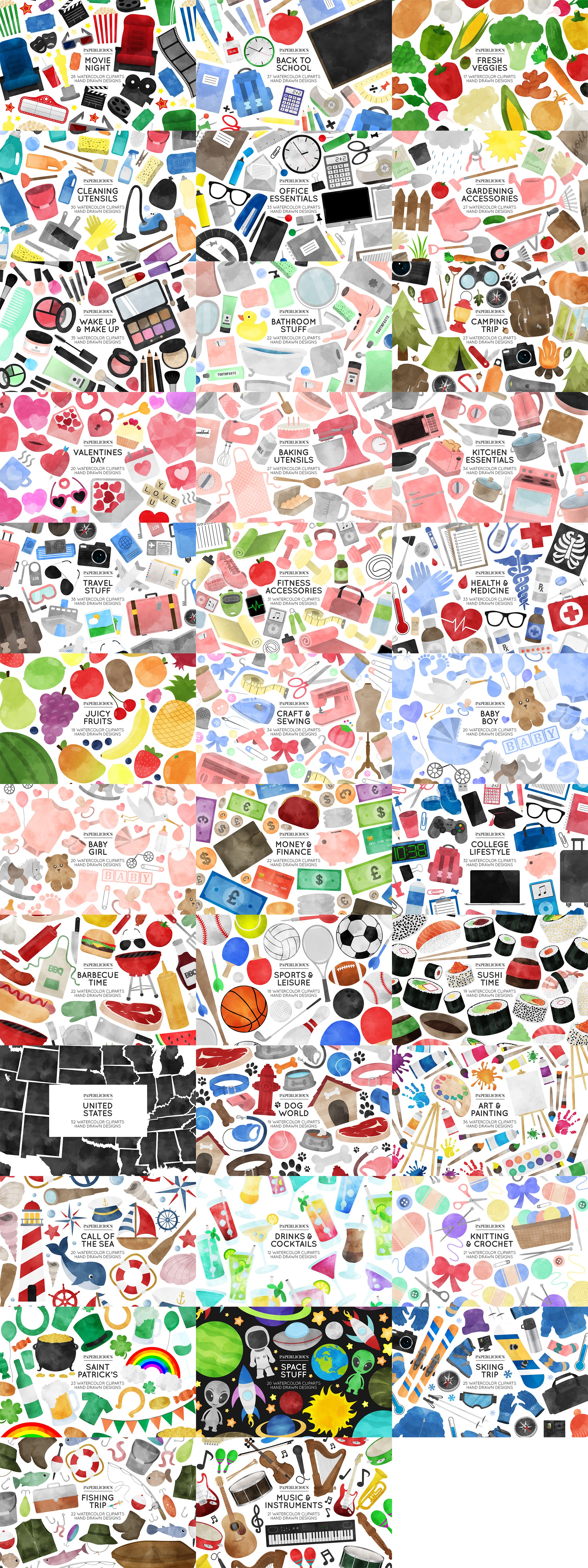 Ultimate Clipart Bundle (326382) | Illustrations | Design Bundles