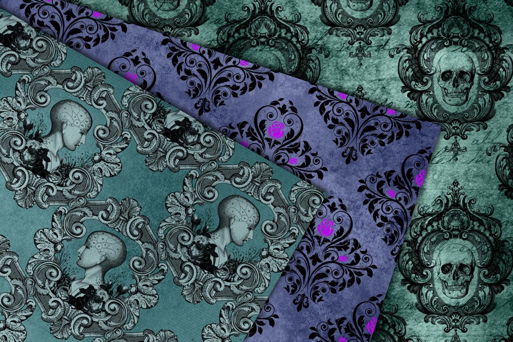 Victorian Dusk Digital Paper (127440) | Textures | Design Bundles