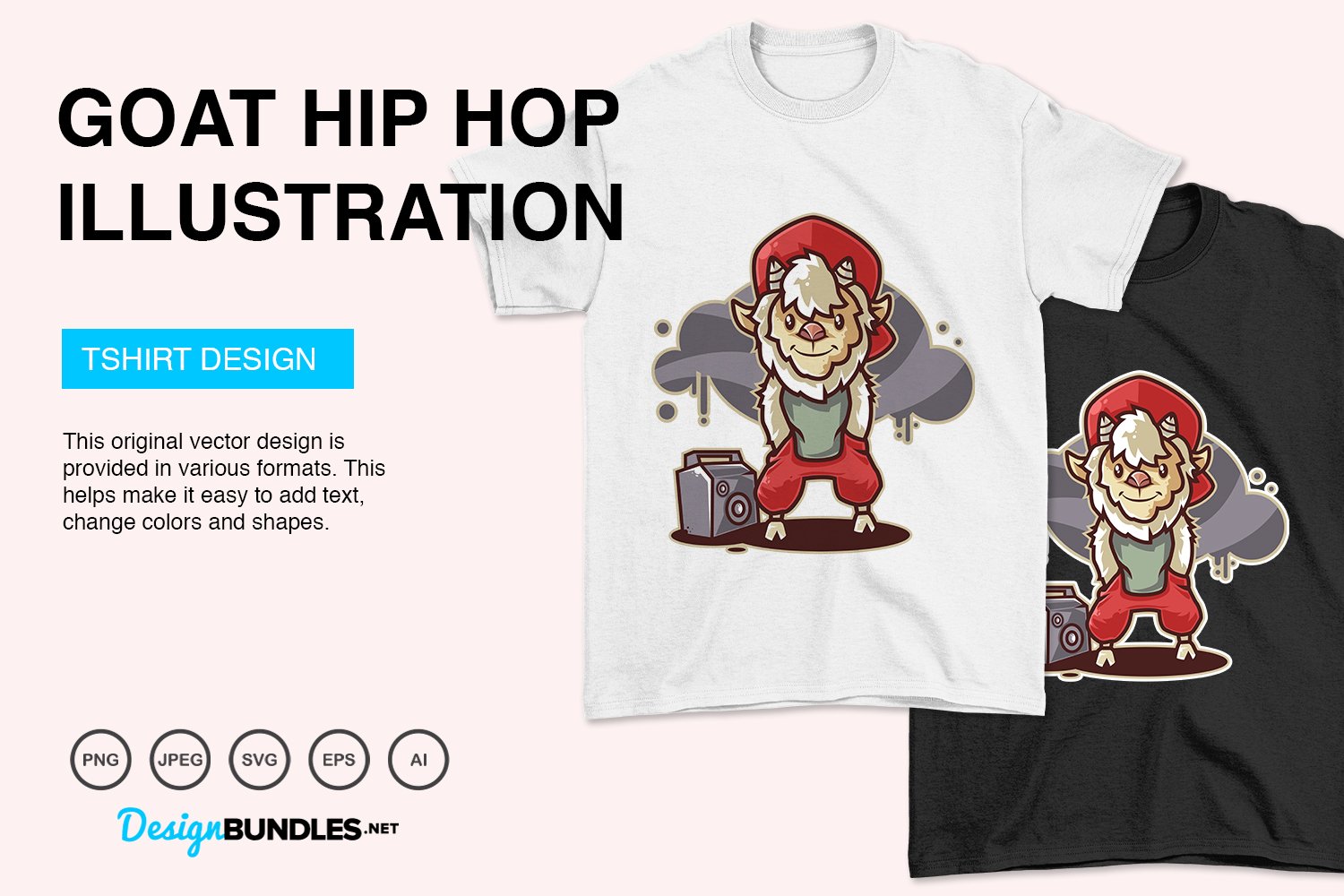 Goat Hip Hop Vector Illustration