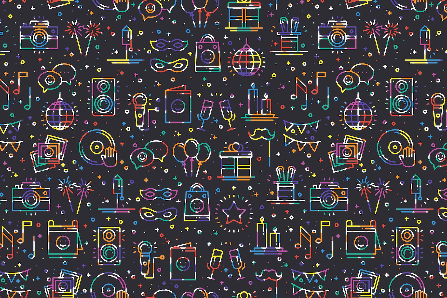 Birthday Party Patterns (481068) | Patterns | Design Bundles