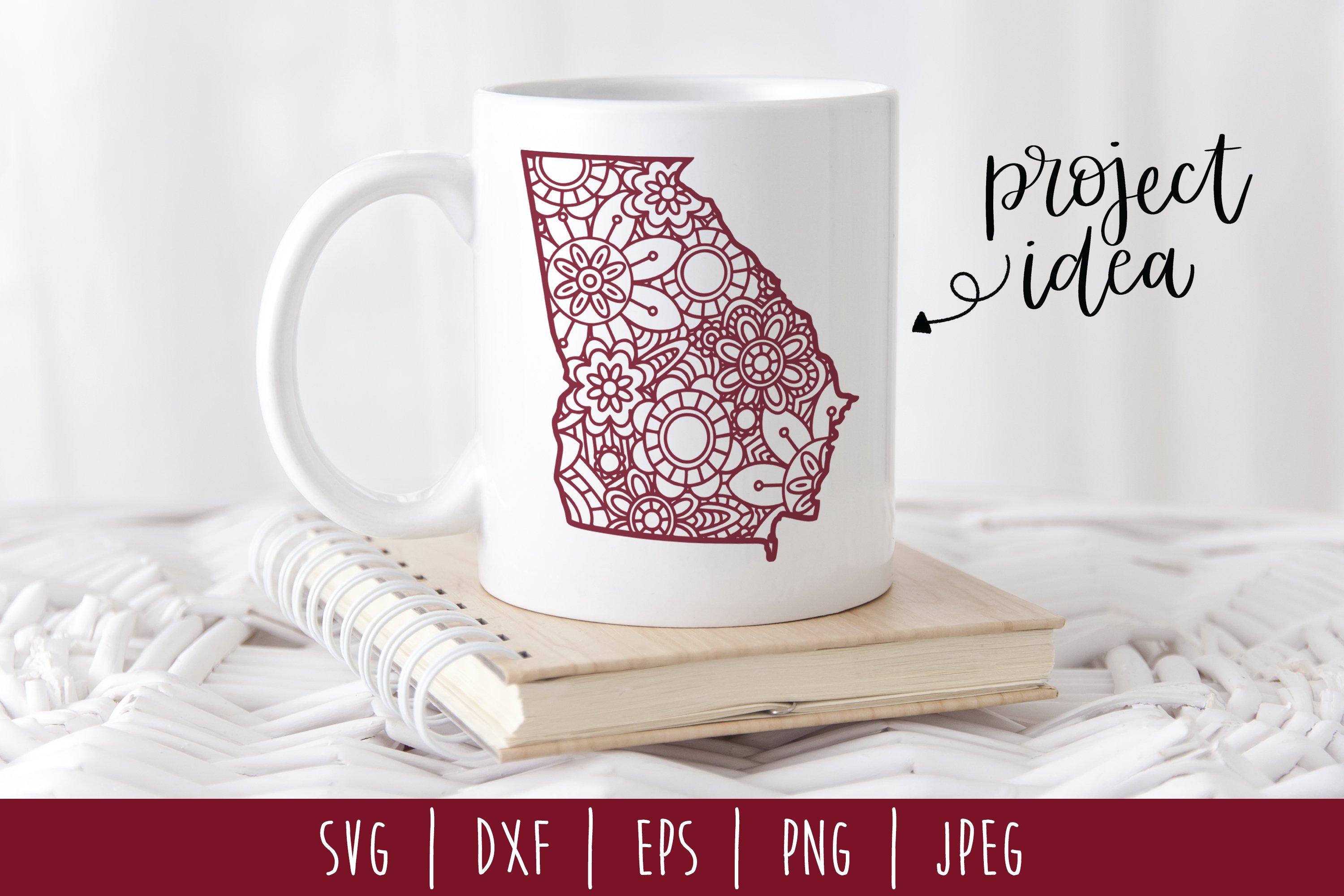 Georgia State Mandala Zentangle SVG, DXF, EPS, PNG, JPEG (278918 ...