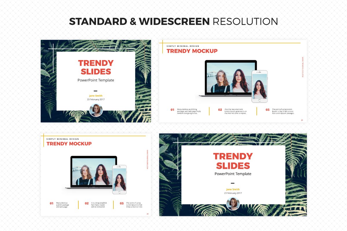 Trendy Slides PowerPoint Template (125730) | Presentation Templates ...