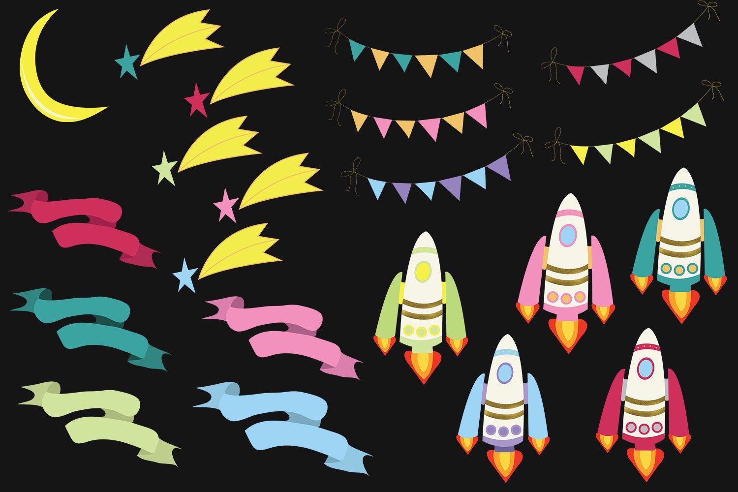 Space Kit Vector Clipart