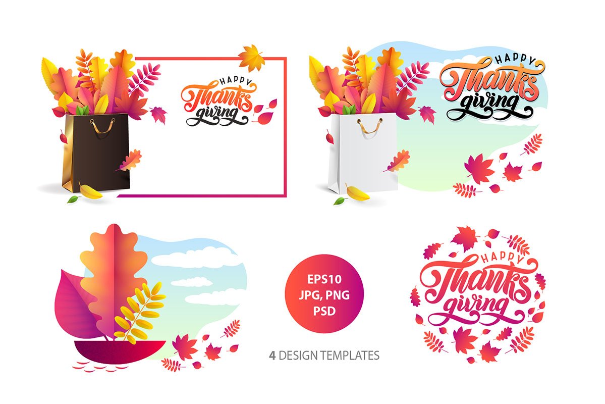 AUTUMN FALL BUNDLE Thanksgiving frames Templates. LEAVES SVG (789643 ...