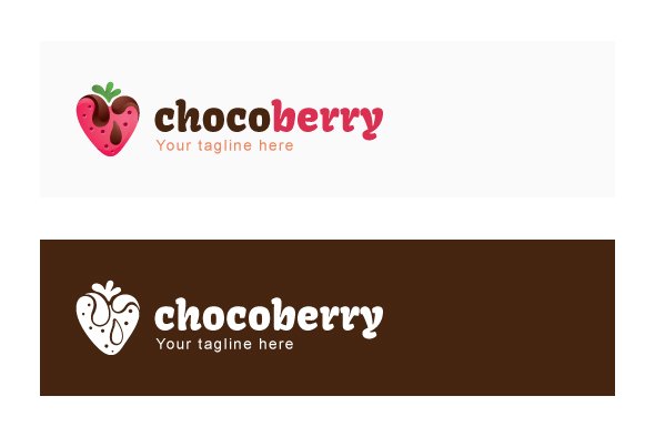 Chocó Berry - Strawberry Fruit Chocolate Stock Logo (26023) | Logos ...