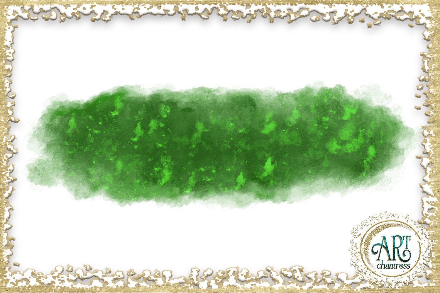 Lime Green Glitter Greenery Digital Clipart Brush Stroke (103523 ...