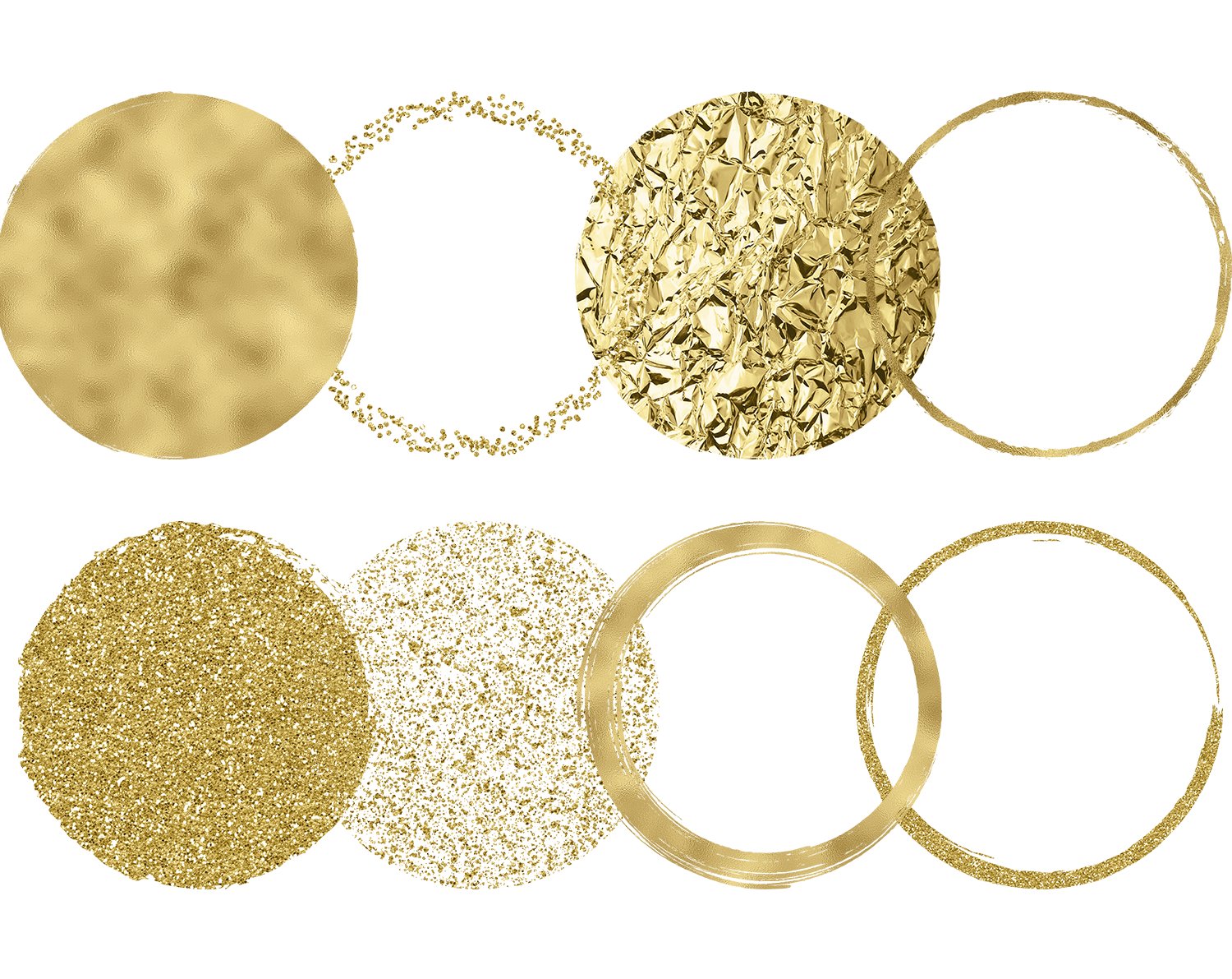 Gold Foil Design Elements Circles For Logo (689358) | Elements | Design ...