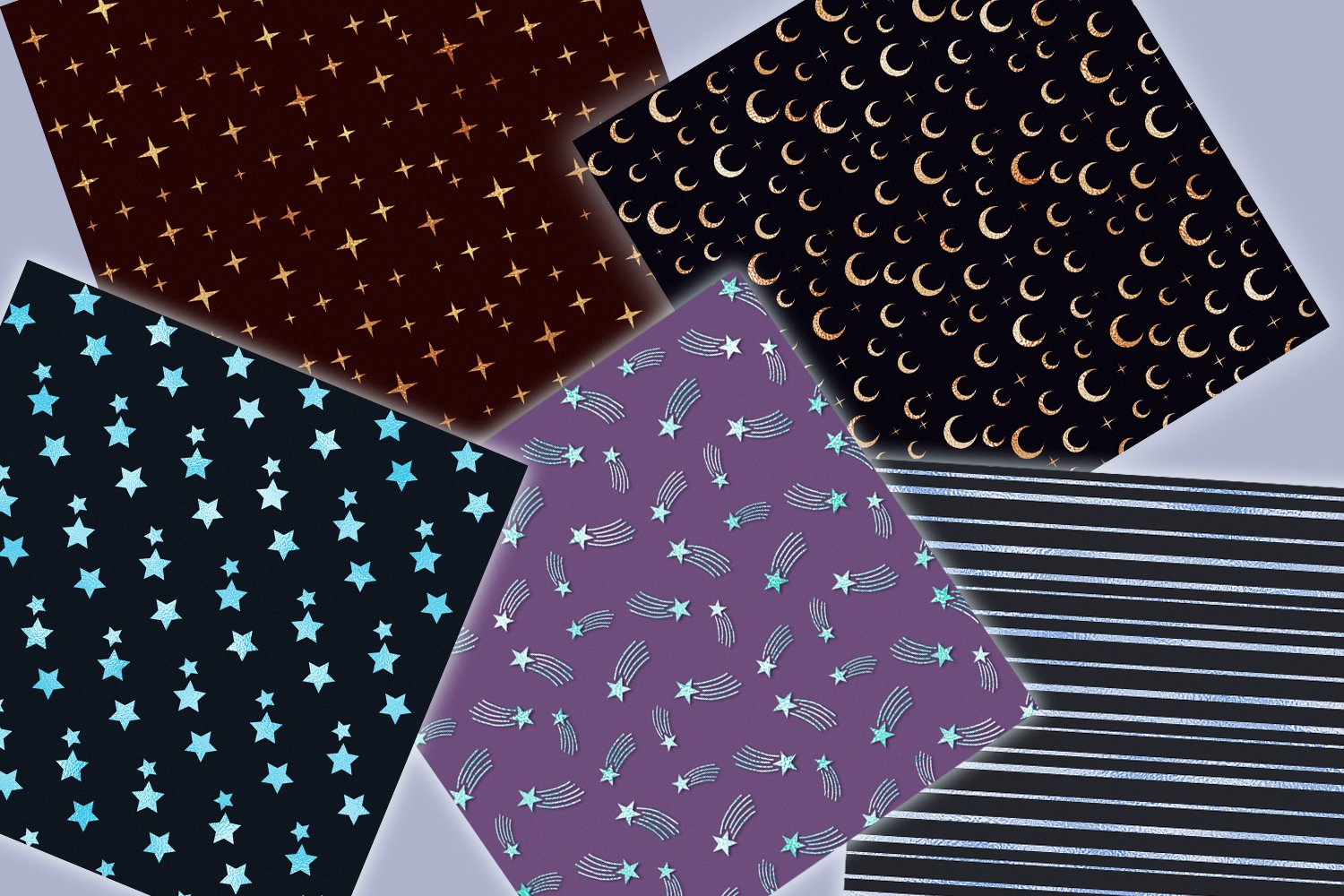 Night Backgrounds - 10 Digital papers