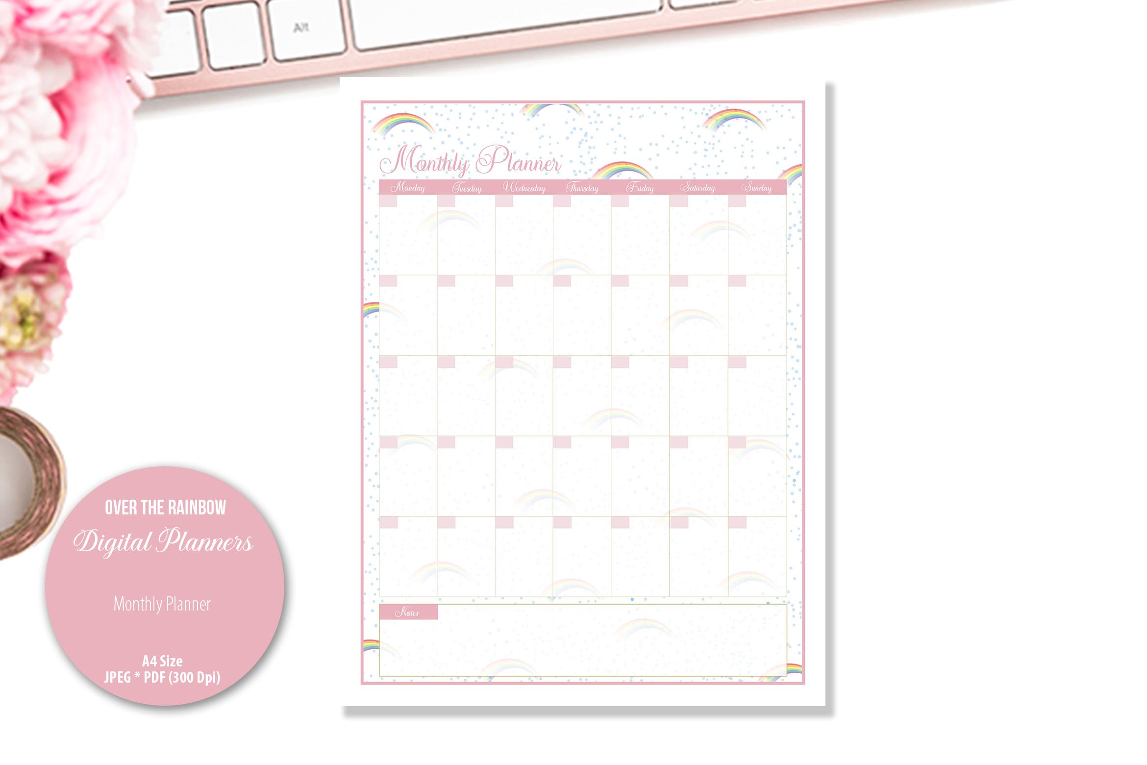 Over The Rainbow Digital Planner