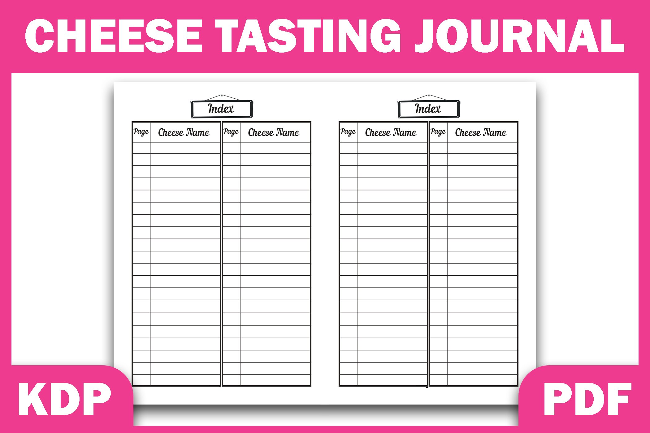 KDP Interior Cheese Tasting Journal Logbook Ready Forr KDP (919975 ...