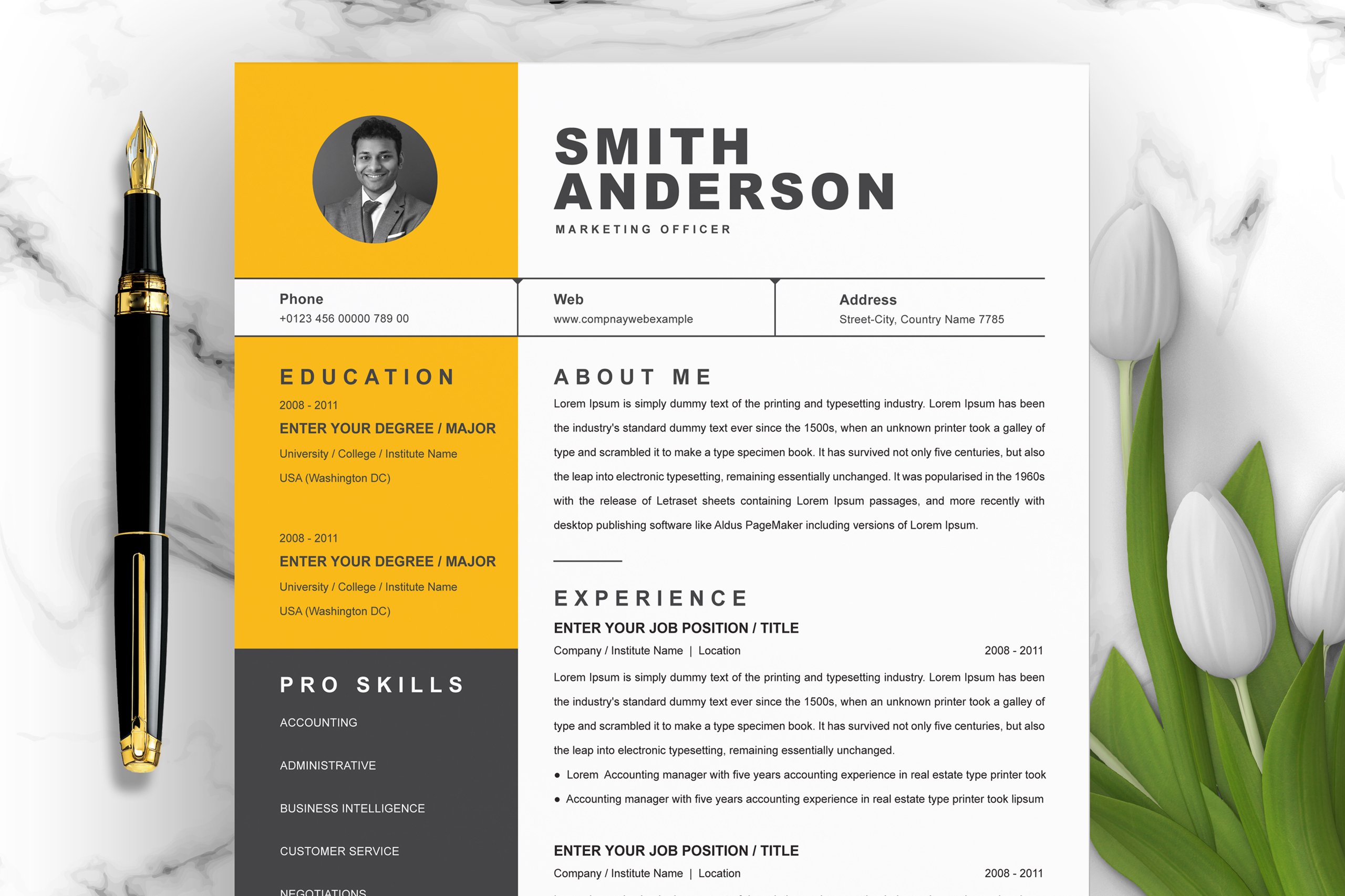 Colour Resume Template for Word | CV (1269832) | Resume Templates ...