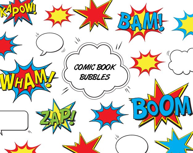 Comic Book Bubbles (83917) | Decorations | Design Bundles