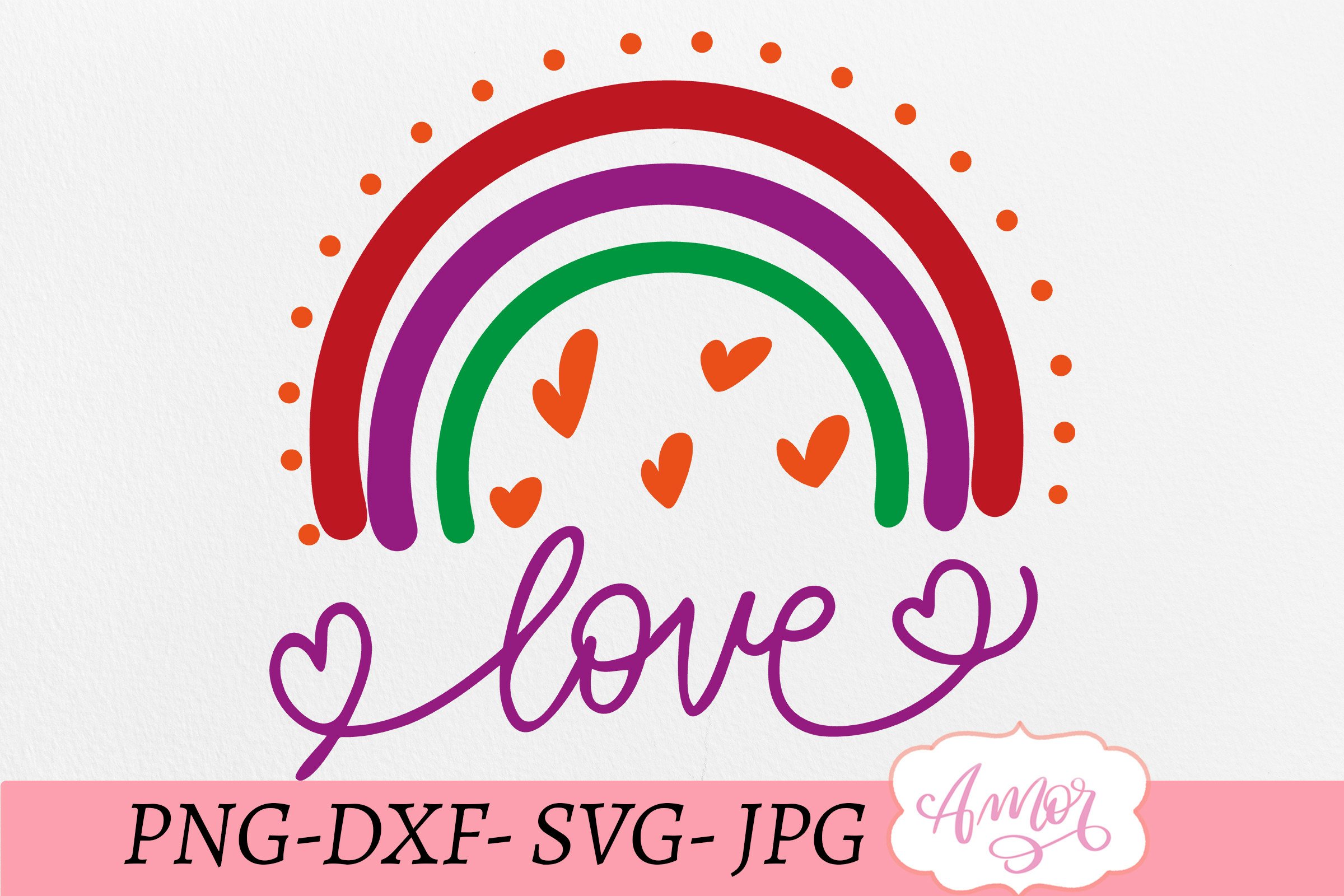 Love rainbow SVG vector (1149076) | SVGs | Design Bundles