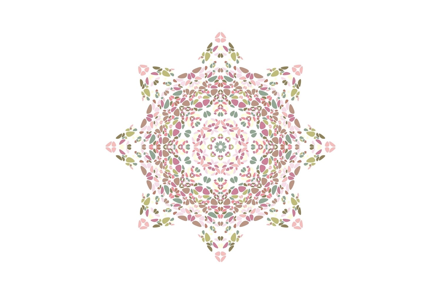 6 Floral Octagram Stars (334158) | Decorations | Design Bundles