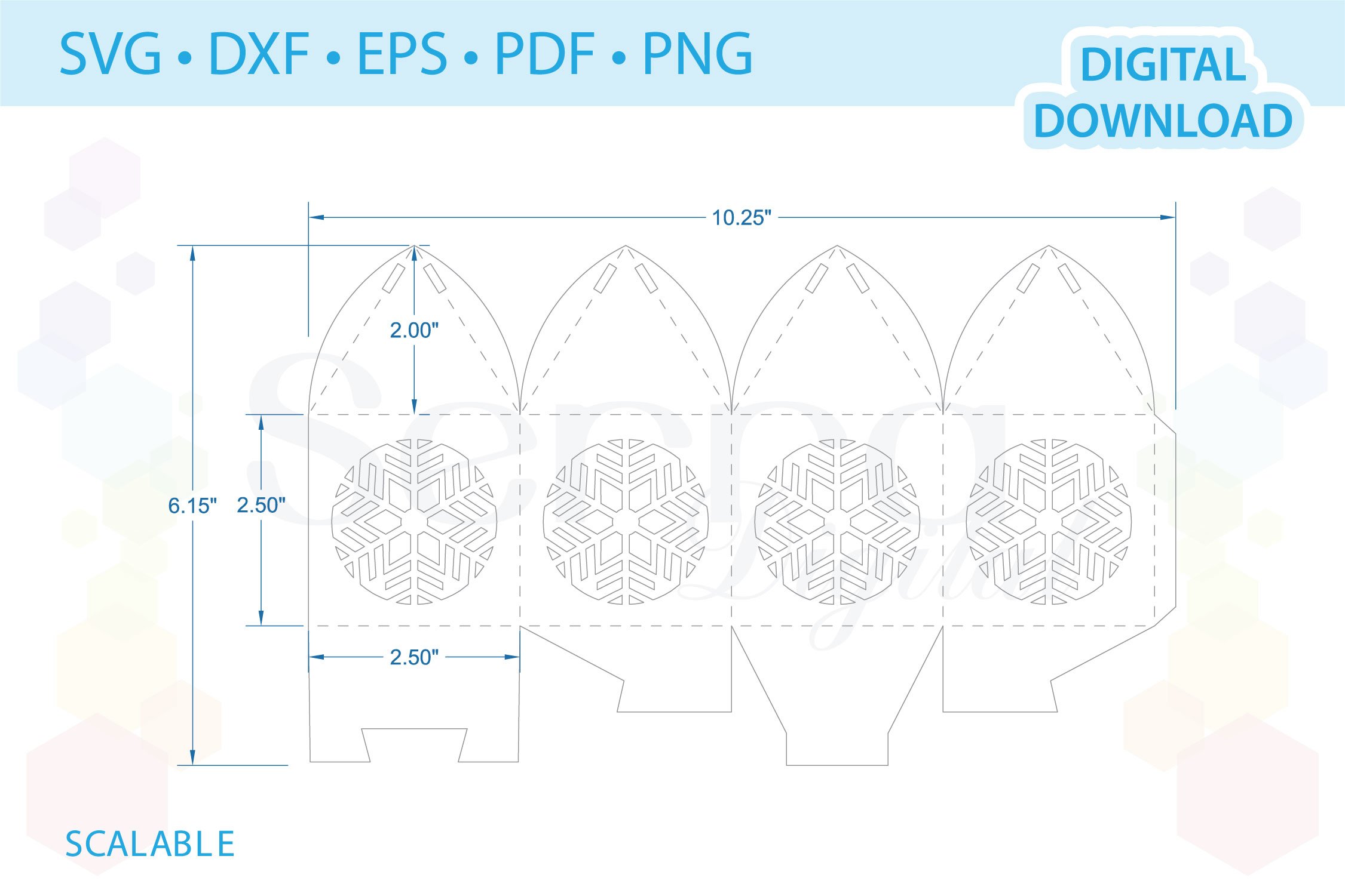 Snowflake Favor box template .svg .dxf .eps .pdf .png (906891) | Paper ...