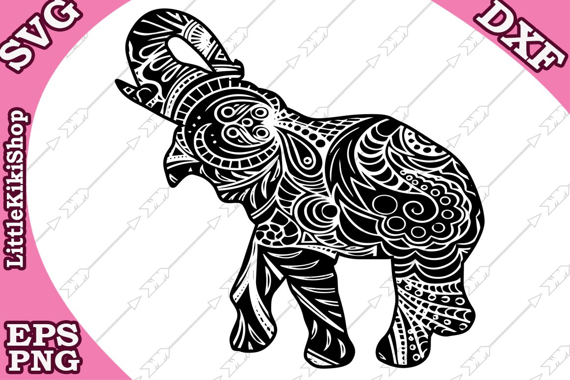 Zentangle Elephant Svg ,Mandala Elephant Svg, Zentangle anim (227351 ...