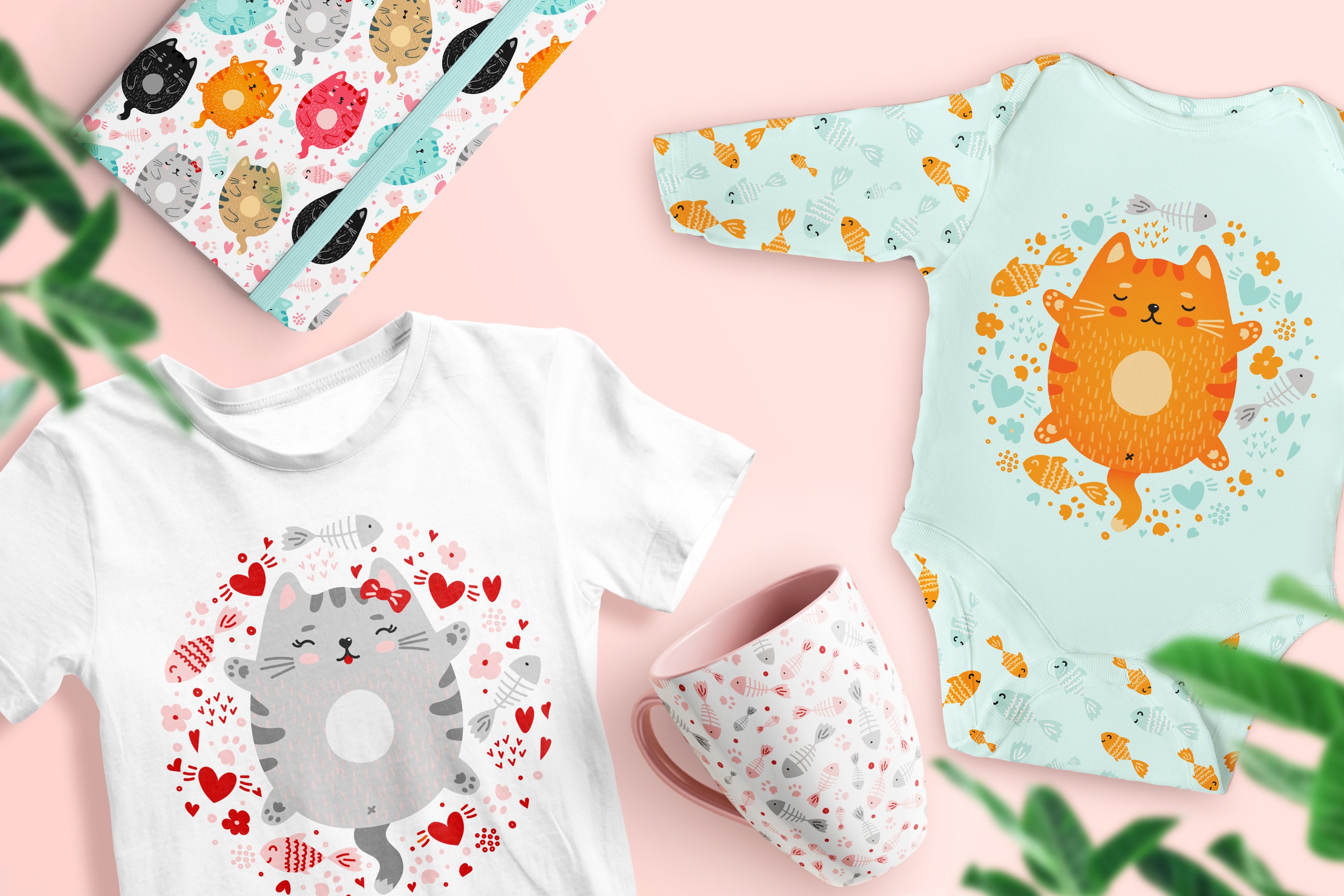 Cute Cats Prints and Seamless Patterns (711611) | Illustrations ...