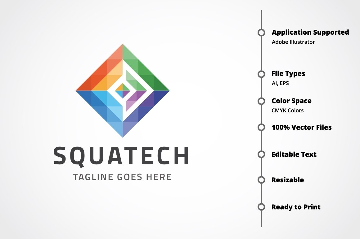 Square Technology Logo (658224) | Logos | Design Bundles