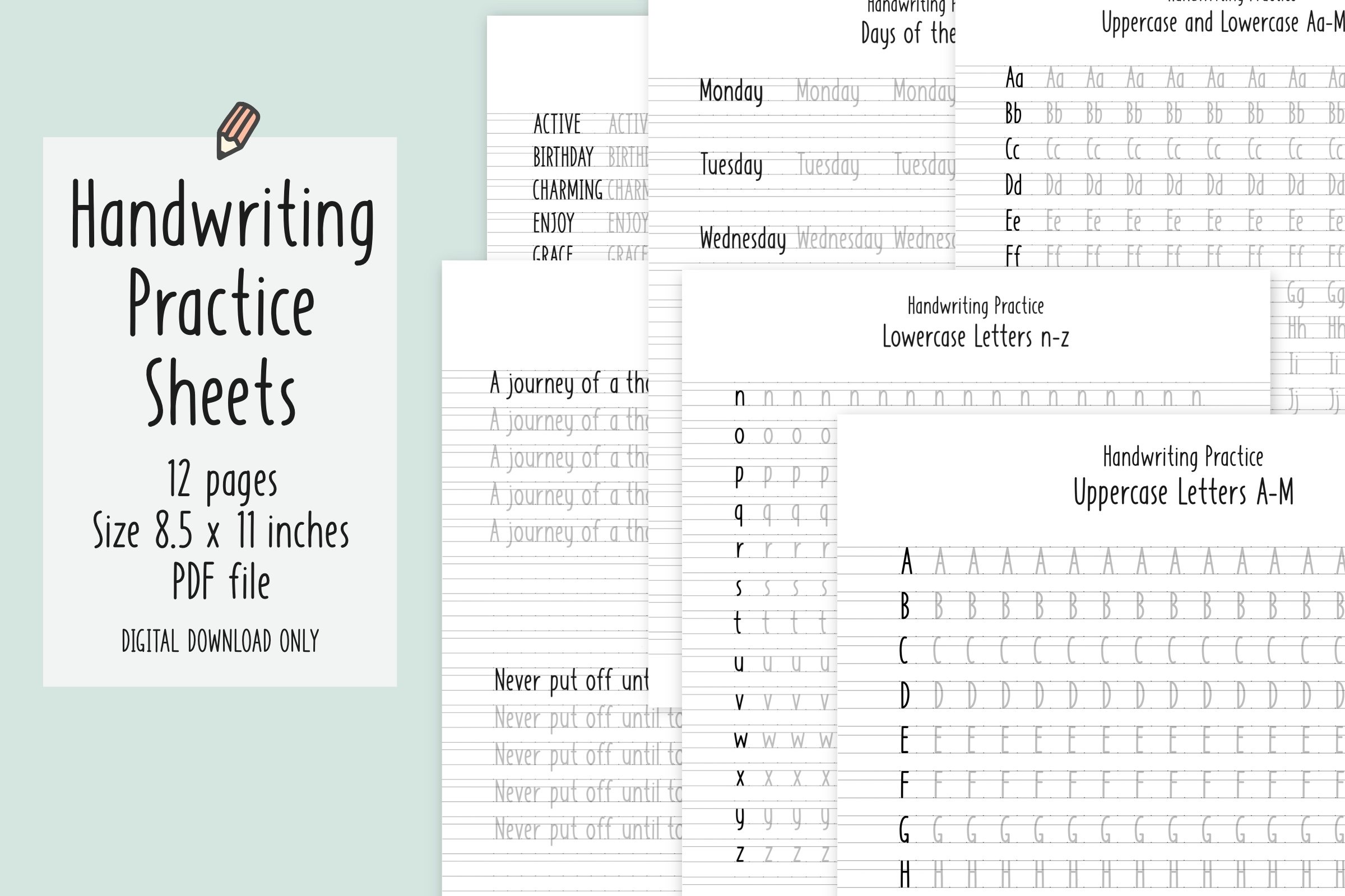 Architectural Lettering Practice Sheets