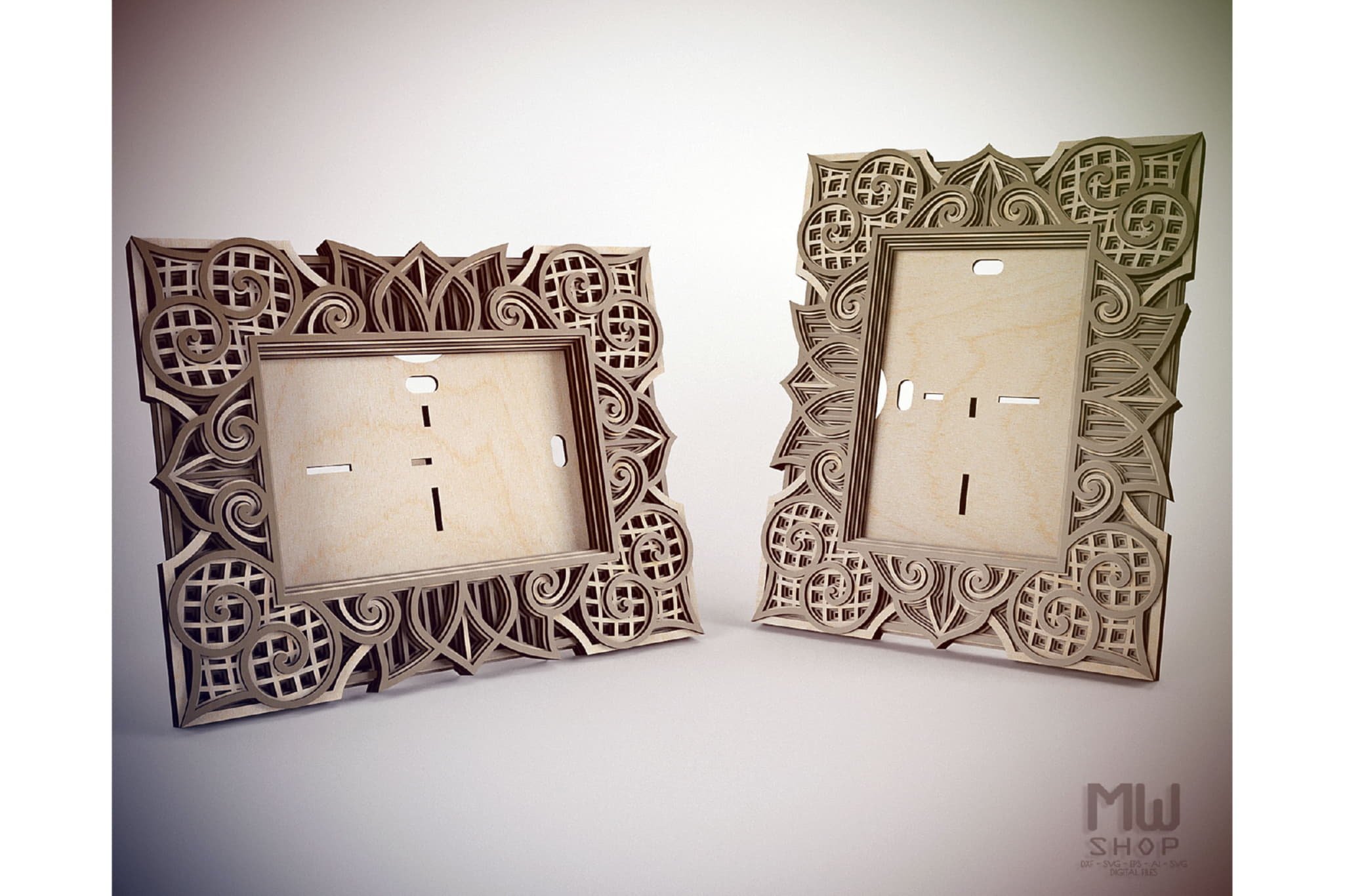 F09 - Multilayer Photo Frame, Laser Cut Photo Frame DXF (579984 ...