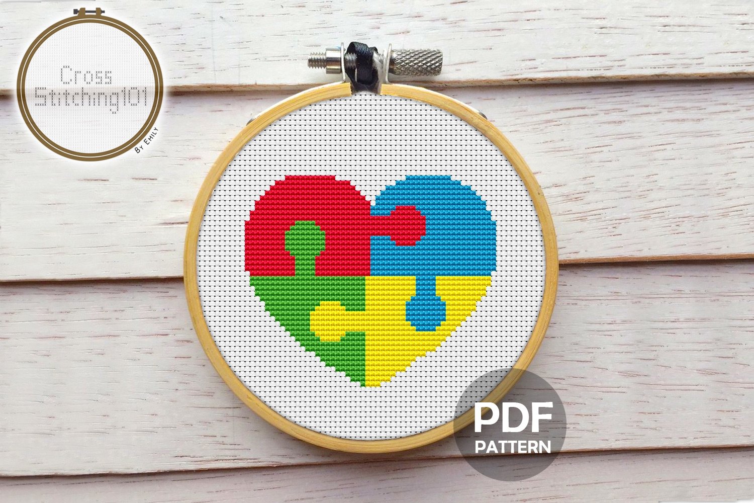 Simple Heart Cross Stitch Pattern