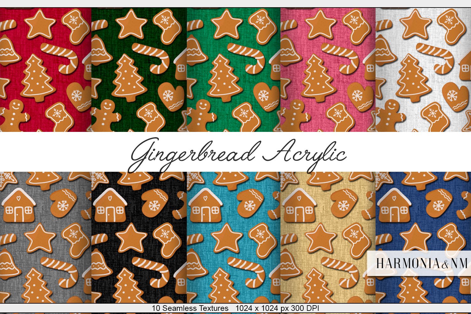Gingerbread Acrylic 10 Seamless Textures (1040460) | Textures | Design ...