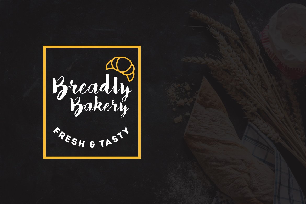 10 Bakery Shop Flat Script Logo (181625) | Logos | Design Bundles