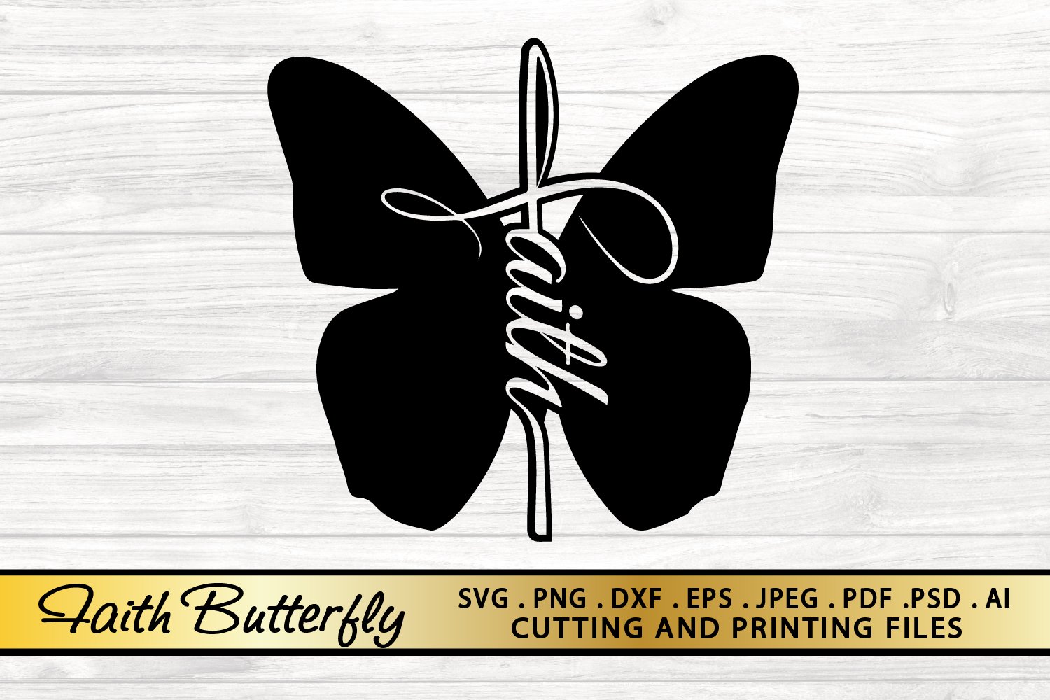 SVG Faith Cross Butterfly SVG PNG EPS DXF Cut Files (783167) | Cut ...