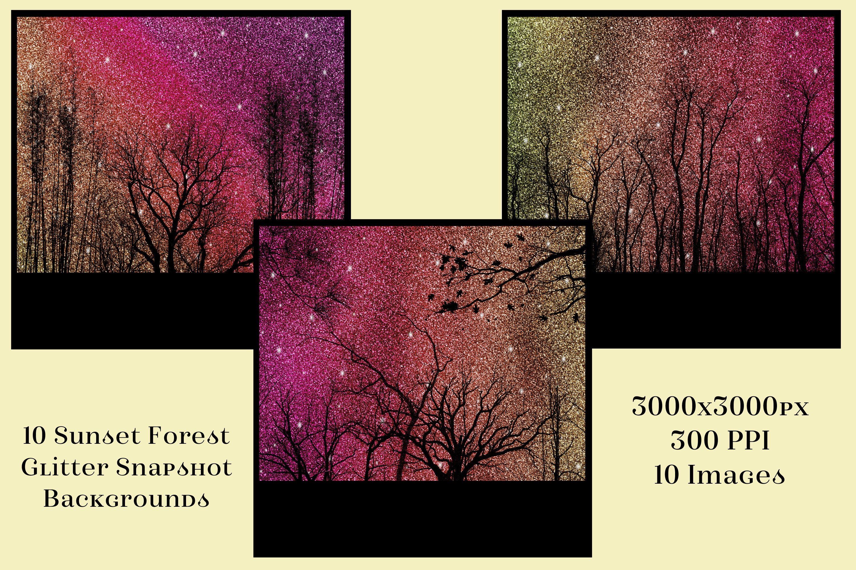 Sunset Forest Glitter Snapshot Backgrounds - 10 Image Set (653208 ...