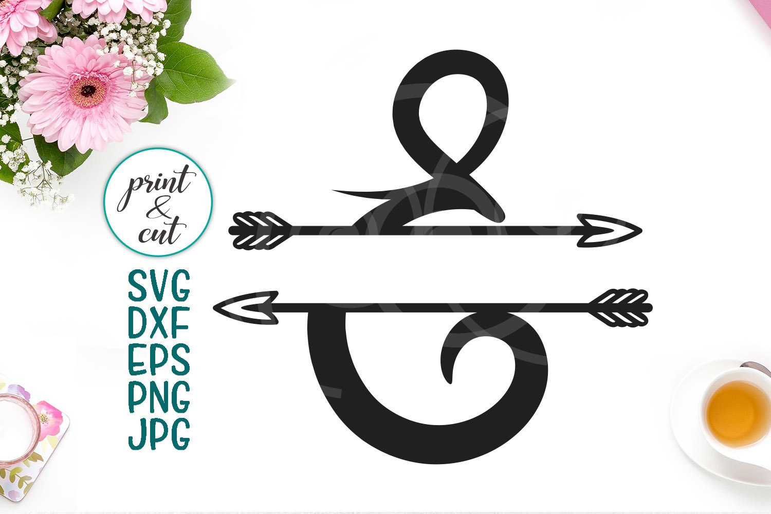 Monogram letter E svg file, split font with arrows (420597) | Monograms ...