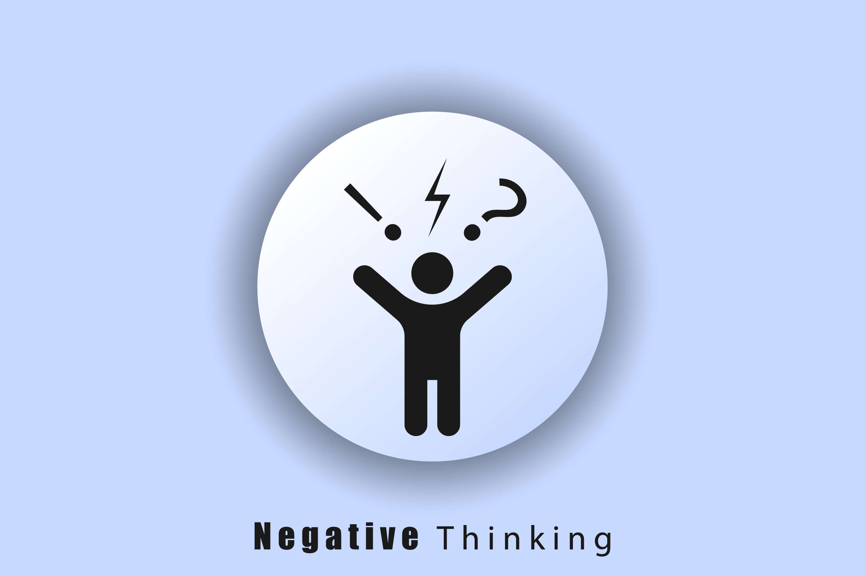 Negative thinking icon logo Bad feedback (1233776) | Icons | Design Bundles