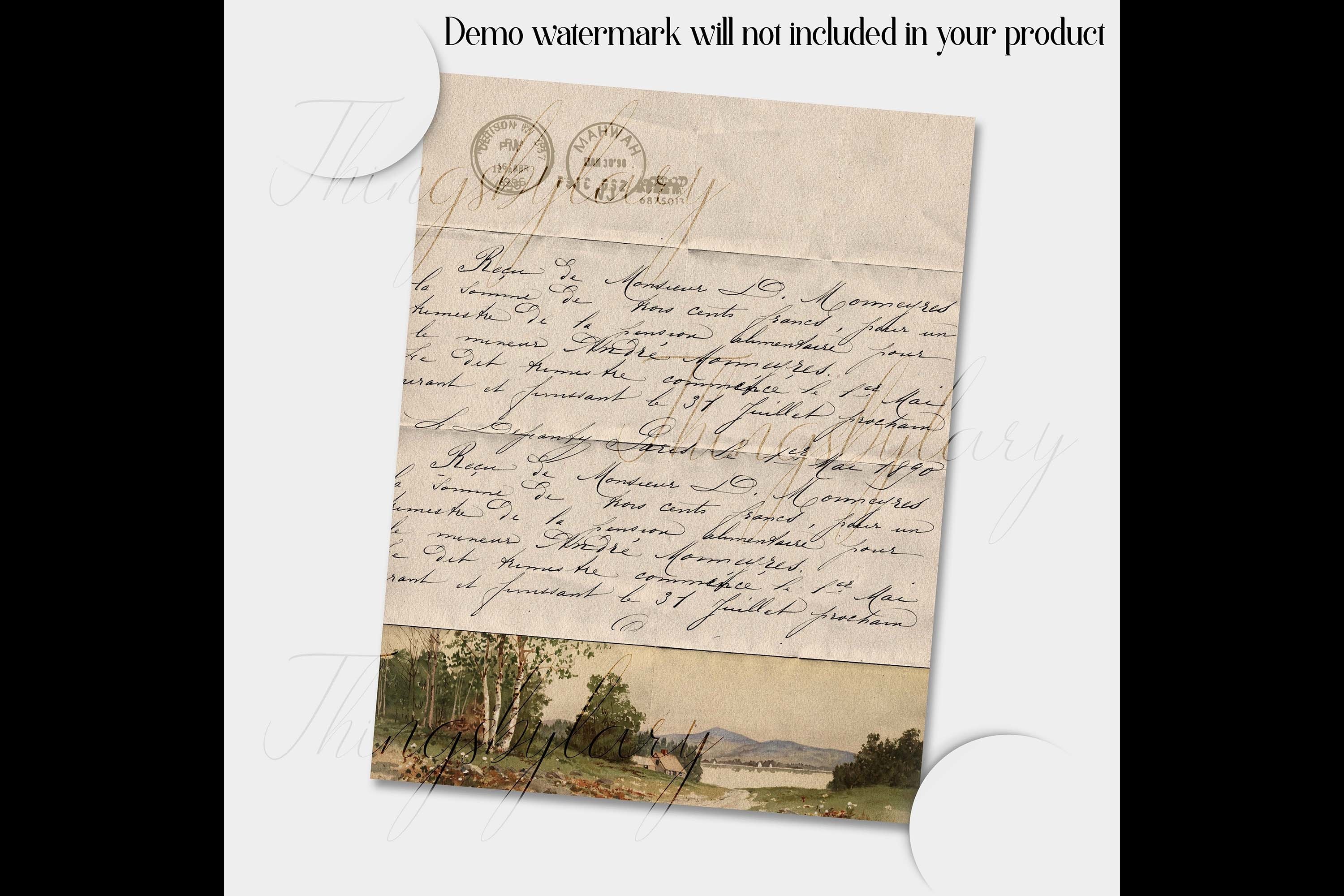 16 Vintage Landscape Postcard Nature Digital Papers 8.5x11' (361929 ...