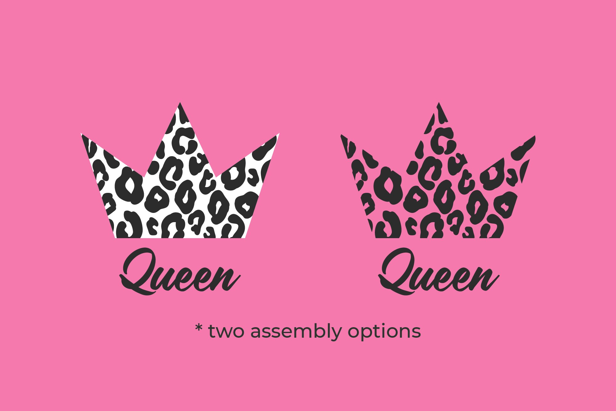 Queen Crown Svg. Leopard print cut files (945815) | Cut Files | Design ...