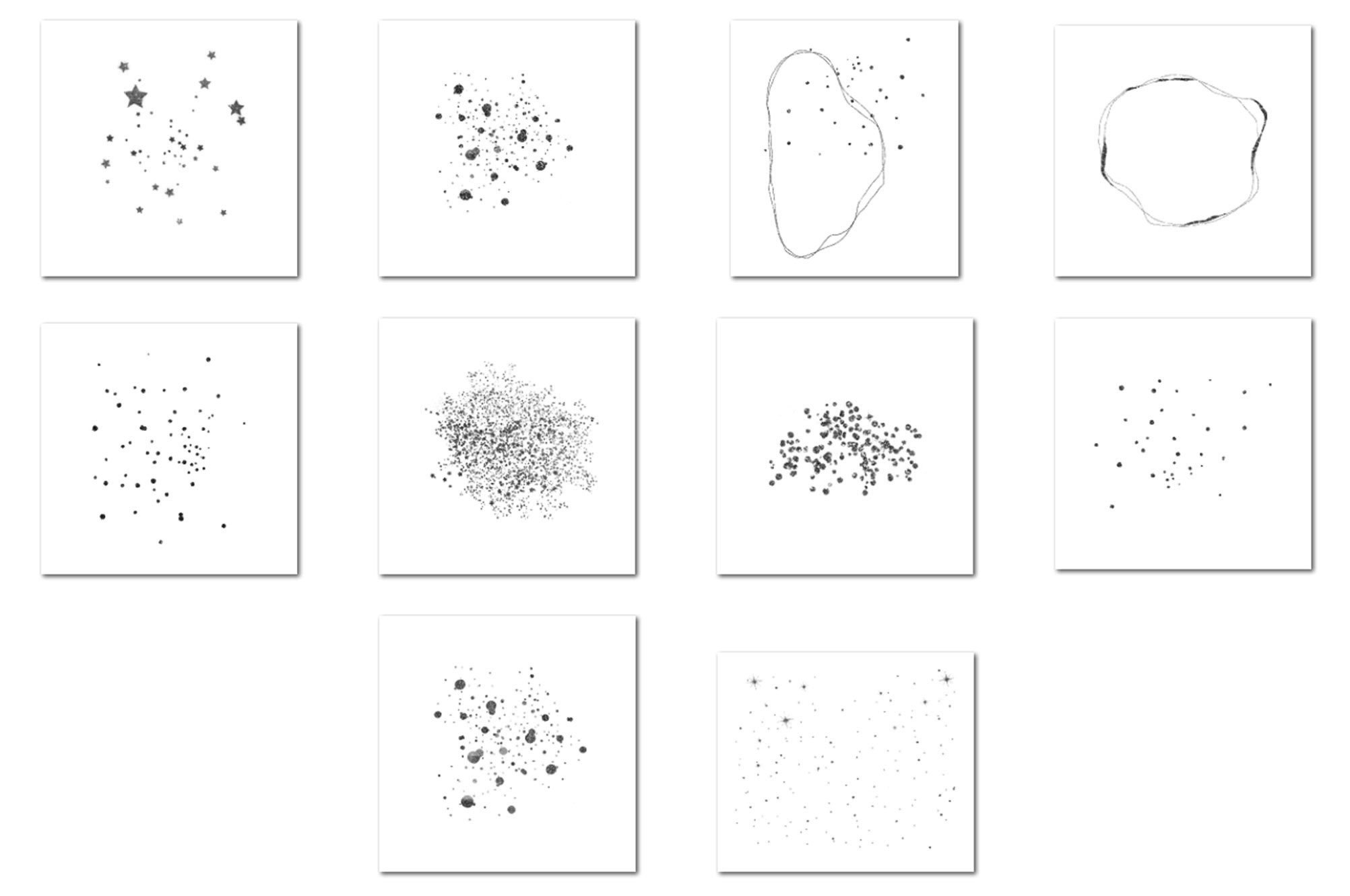Silver Dust - PNG 10 Transparent Elements