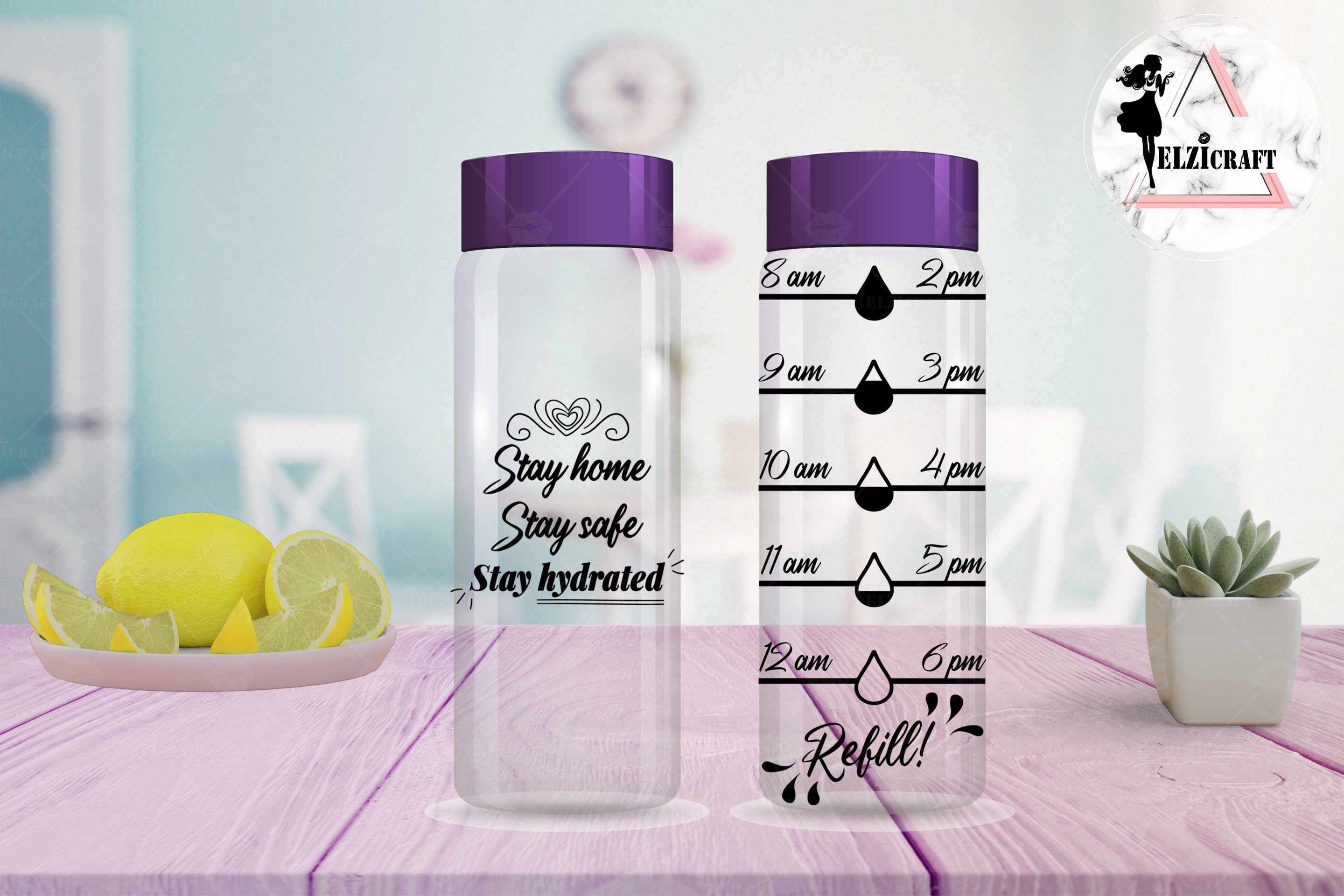 Water Bottle Tracker, Stay Home, Stay Safe, Stay Hydrated (541547 ...