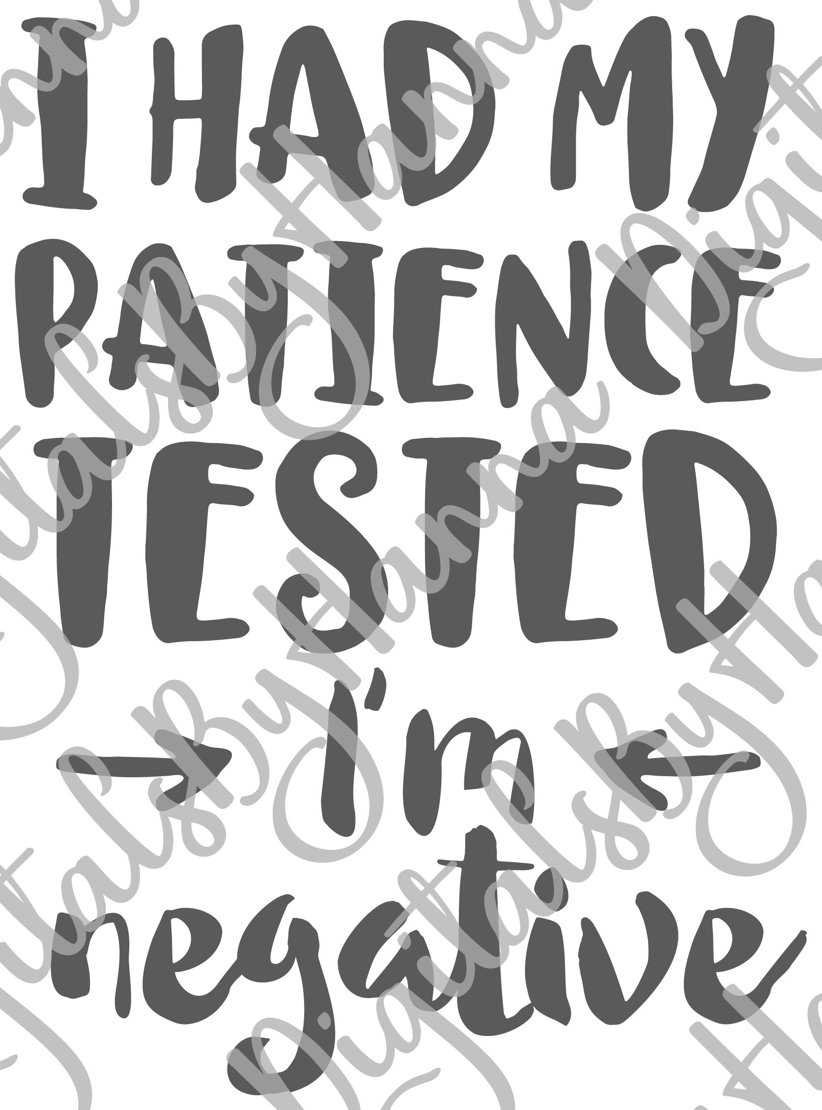 I Had My Patience Tested I'm Negative SVG for Cricut Vector (910375 ...